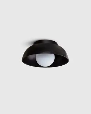 Quince Classic Ceramic And Glass Globe Sconce - Black