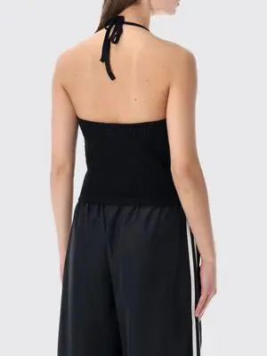 ADIDAS ORIGINALS Cropped Halterneck Top In Technical Fabric - Black