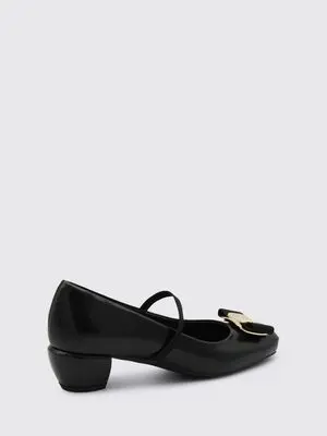 FERRAGAMO Vara Mary Jane Ballerinas In Nappa Leather - Black