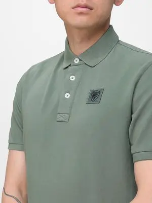 BLAUER. Cotton Logo Polo Shirt