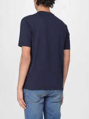 BLAUER. Basic Cotton T-shirt With Logo - Blue