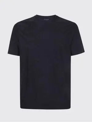 Emporio Armani Crew Neck Cotton And Silk Blend T-shirt