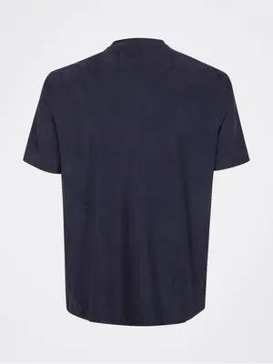 Emporio Armani Crew Neck Cotton And Silk Blend T-shirt