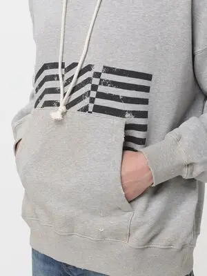 GOLDEN GOOSE Distressed Stripe Print Hoodie