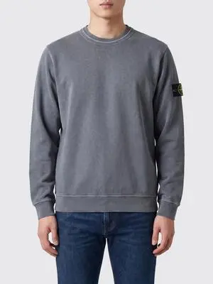 Stone Island Cotton Crew Neck Sweatshirt With Logo Patch - Blue 1