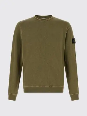 Stone Island Cotton Crew Neck Sweatshirt With Logo Patch - Green