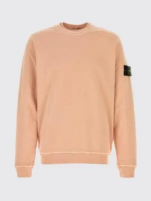 Stone Island Cotton Crew Neck Sweatshirt With Logo Patch - Pink