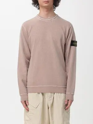 Stone Island Cotton Crew Neck Sweatshirt With Logo Patch - Sand