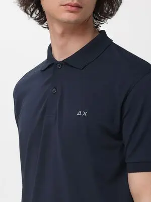 SUN 68 Cotton Logo Polo Shirt - Navy