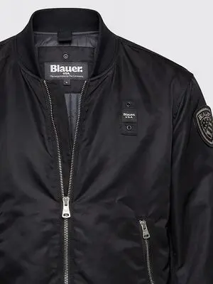 BLAUER. Nylon Bomber Jacket - Black