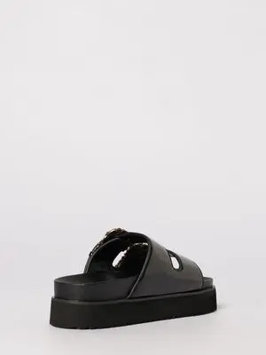 Versace Patent Leather Slippers - Black