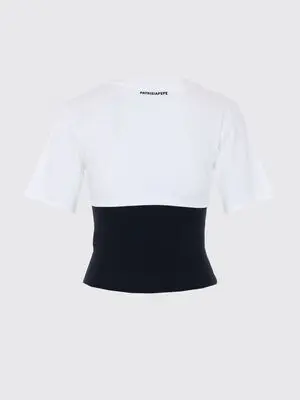 Patrizia Pepe Ribbed Corset T-shirt