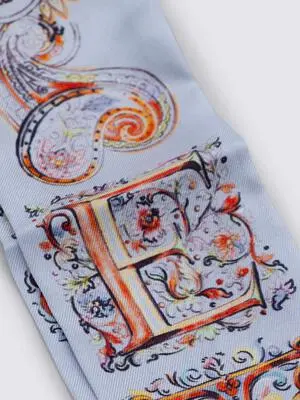 Etro Silk Bandeau With Printed Logo