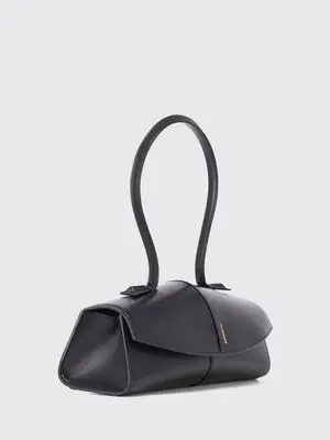 JIL SANDER Linea Lambskin Shoulder Bag - Black