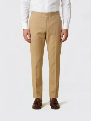 PT TORINO Tailored Trousers With Cuffed Hem - Sand