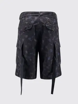 Sacai Floral Print Cotton Cargo Shorts