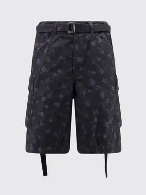 Sacai Floral Print Cotton Cargo Shorts
