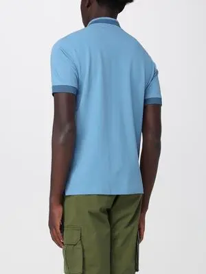 SUN 68 Cotton Logo Polo Shirt - Gnawed Blue