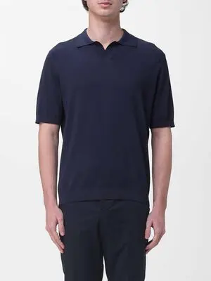 KANGRA Cotton Knit Polo Shirt - Blue