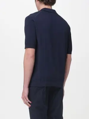 KANGRA Cotton Knit Polo Shirt - Blue