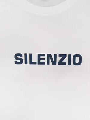 Aspesi Cotton Slogan T-shirt - White