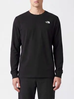 The North Face Long-sleeved Cotton-blend T-shirt With Embroidered Logo - Black