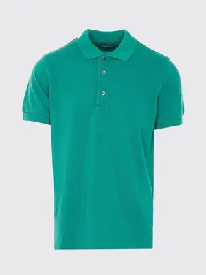TOM FORD Cotton Blend Polo Shirt - Green