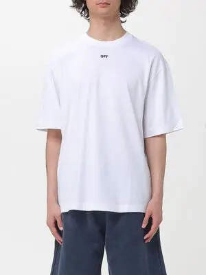 Off-White Cotton Crewneck T-shirt - Black