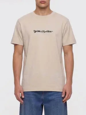 Off-White Cotton Crewneck T-shirt - Grey