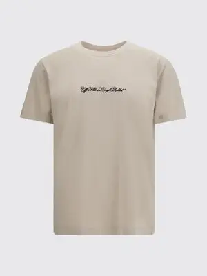 Off-White Cotton Crewneck T-shirt - Grey