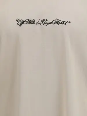 Off-White Cotton Crewneck T-shirt - Grey