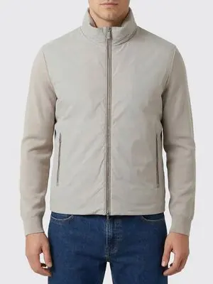 MOORER Technical Fabric And Knit Windbreaker Jacket