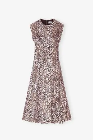 GANNI Leopard Sequins Long Dress - Mixed