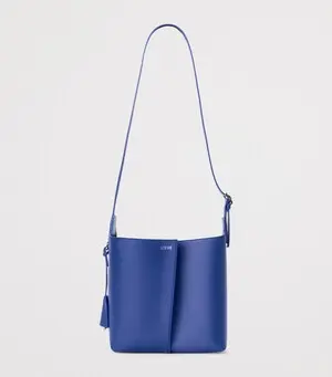 Loewe Leather Bilbao Bucket Bag - Blue