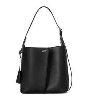 Loewe Medium Leather Bilbao Bucket Bag - Black