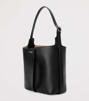 Loewe Medium Leather Bilbao Bucket Bag - Black