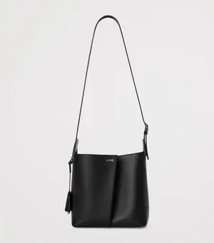 Loewe Medium Leather Bilbao Bucket Bag - Black