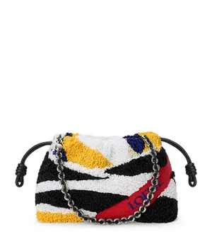 Loewe Medium Bead-embellished Flamenco Purse - Black