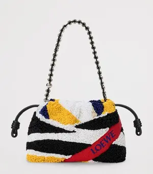 Loewe Medium Bead-embellished Flamenco Purse - Black