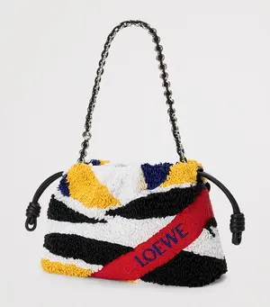 Loewe Medium Bead-embellished Flamenco Purse - Black