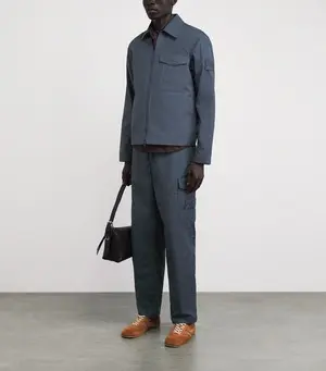 Stone Island Cotton-canvas Ghost Trousers - Blue