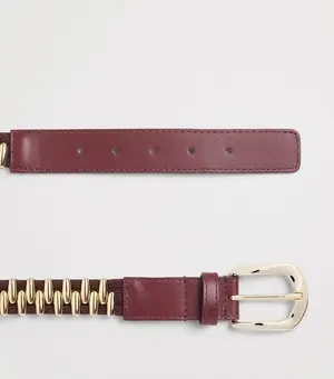 Sandro Leather Studded Belt