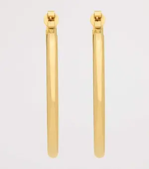 Saint Laurent Cassandre Logo Hoop Earrings