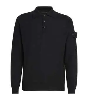 Stone Island Virgin Wool Ghost Polo Sweater