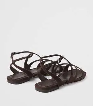 JIMMY CHOO Ayla Suede Sandals - Brown