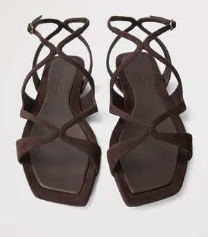 JIMMY CHOO Ayla Suede Sandals - Brown