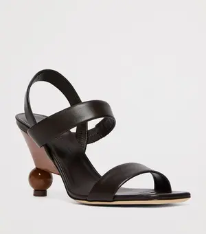 Max Mara Leather Slingback Sandals