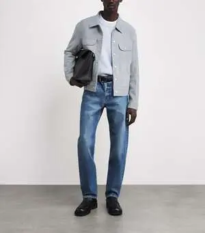 FRAME Suede Trucker Jacket
