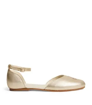 Bonpoint Leather Ballet Flats - Gold