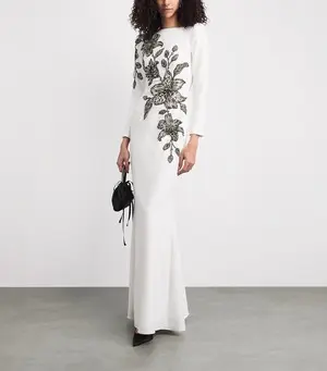 Jenny Packham Embellished Slipper Orchid Gown - White